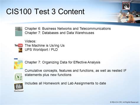 Cis100 Test 3 Review Reac Crc Fall Ppt Download