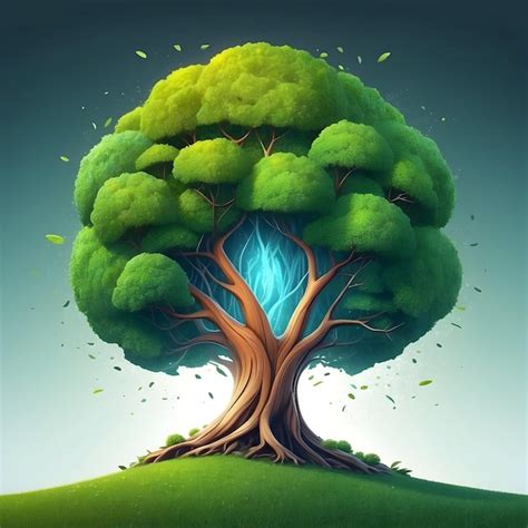 Premium Photo Tree Cartoon Illustration Cartoon Tree Design Cute Tree