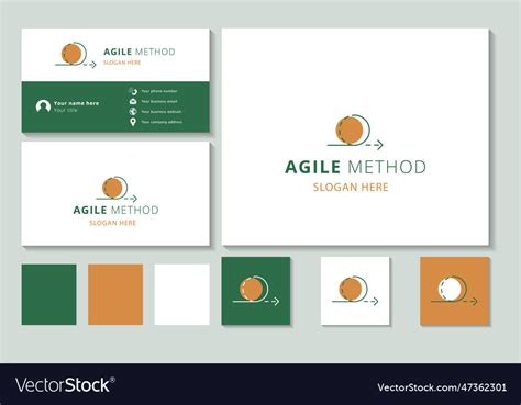 Agile Method Logo Design With Editable Slogan Vector Image