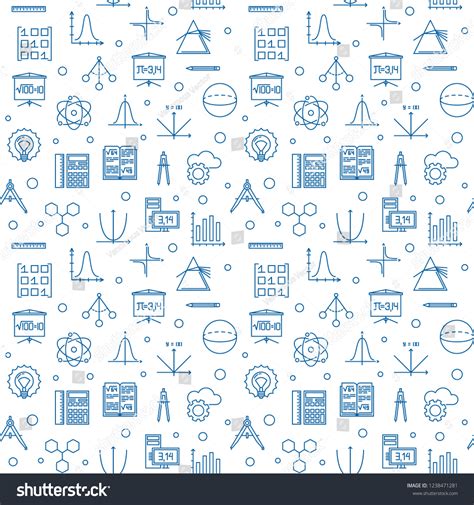 Science Technology Engineering Math Vector Seamless Stock Vector Royalty Free