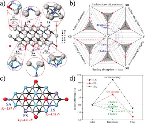 Simulation Of Nitrogen Dopants In Ti3c2 A Atomic Scheme Of Ti3c2tx