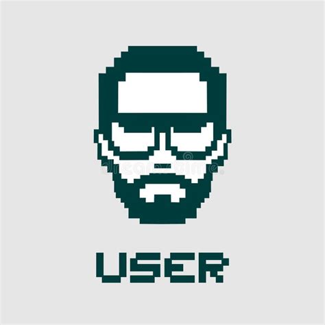 Man Head Pixel Art Stock Illustration Illustration Of Design 349985563