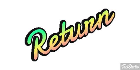 Return Word Animated  Logo Designs
