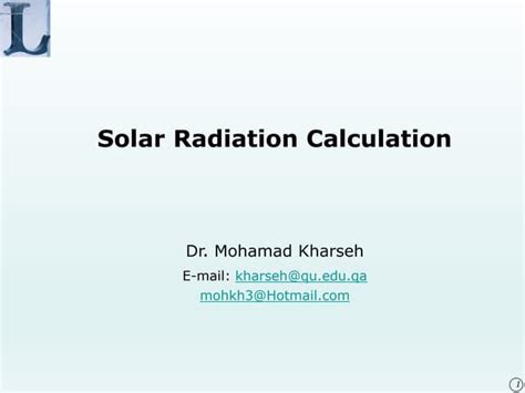 Solar Radiation Pptx