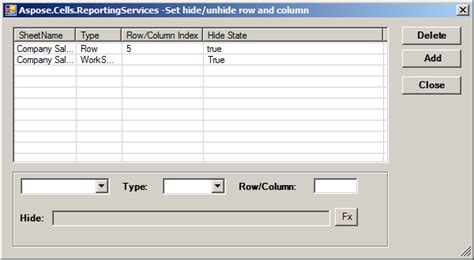Set Hide Option For Excel Row Column And Sheet Using Dyn Hide Form Documentation