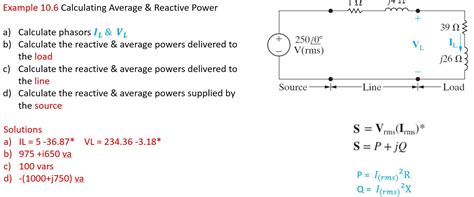 solved example 10 6 calculating average and reactive power a