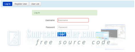 Log In And Registration Form Using Md5 In Phpmysql Sourcecodester
