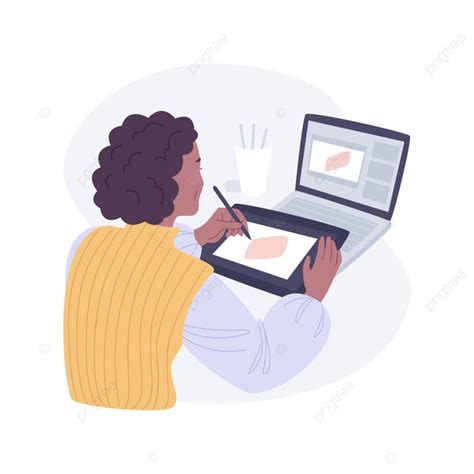 Graphic Design Classes Isolated Cartoon Vector Illustrations Character