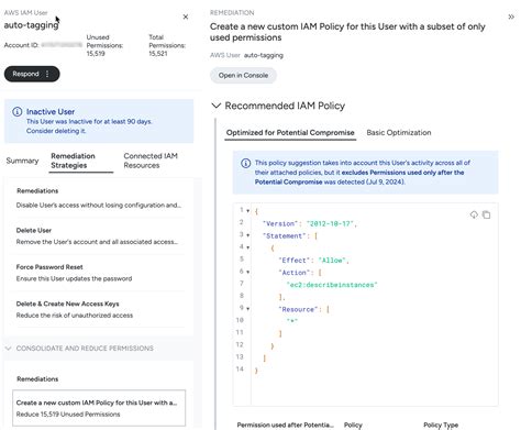 optimize aws user entitlements sysdig docs