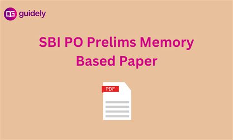 SBI PO Prelims Memory Based Paper Mock Test St Nov