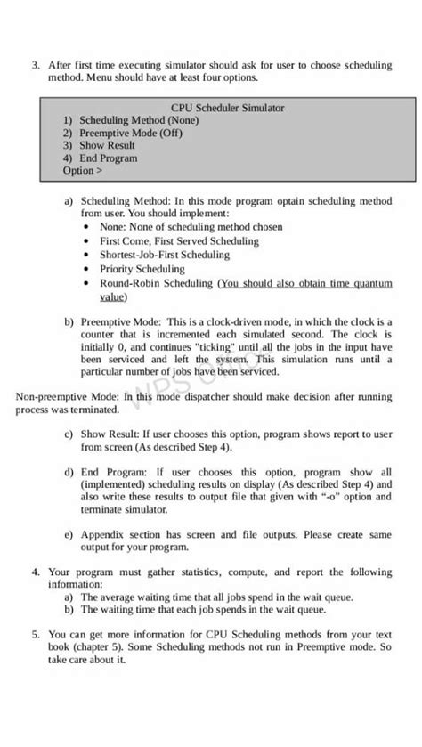 Solved Cpu Scheduler Simulator 20211208 Objectives Your