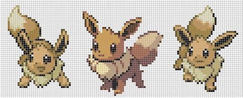 Pokemon Pixel Art Grid Eevee