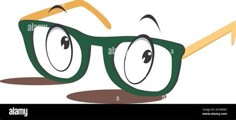 Green Glasses Illustration Vector On White Background Stock Vector Image And Art Alamy