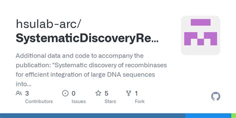 Github Hsulab Arcsystematicdiscoveryrecombinases2022 Additional