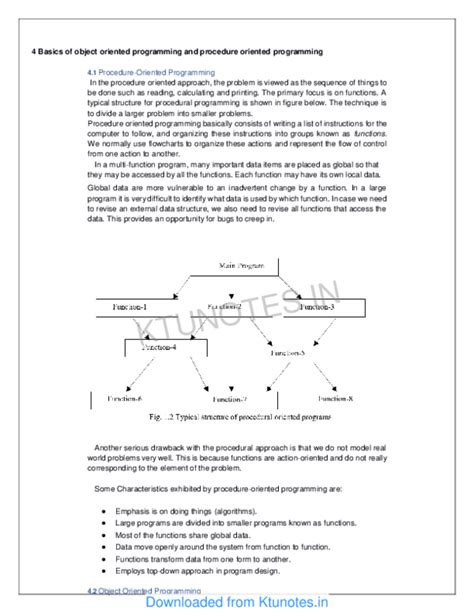 Pdf 4 Basics Of Object Oriented Programming And Procedure Oriented Programming