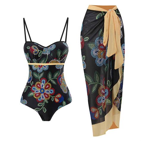 Quyuon Swimsuit Sets For Women With Cover Up 2 Piece Swimsuit Bikini