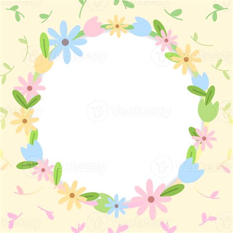 Spring Frame With Flowers And Leaves Spring Border Background
