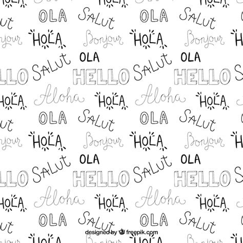 다른 언어로 안녕하세요 무료 벡터