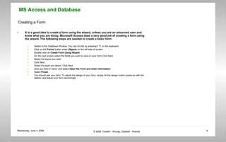 MS Access And Database Fundamentals PPT Databases Computer Software And Applications