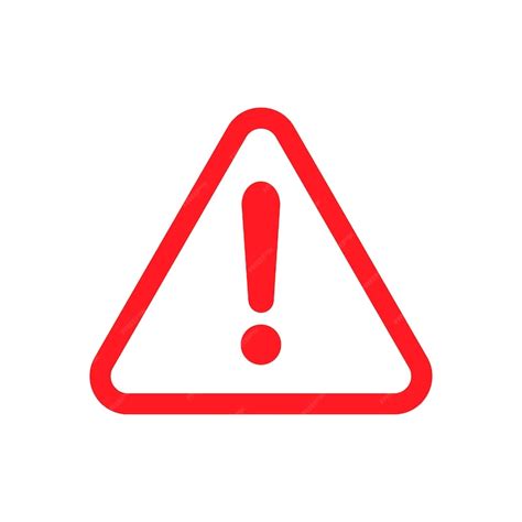Premium Vector Red Triangle Caution Warning Sign Danger Symbol Flat Vector Risk Sign