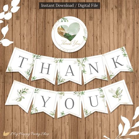 Thank You Banner Printable