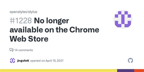 No Longer Available On The Chrome Web Store · Issue 1228 · Openstylesstylus · Github