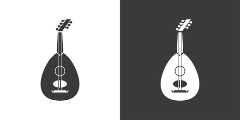 Premium Vector Lute Flat Web Icon Lute Logo Design String Instrument Lute Sign Silhouette