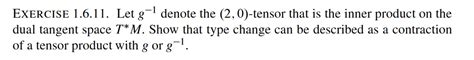 Solved Exercise 1611 ﻿let G 1 ﻿denote The 20 Tensor
