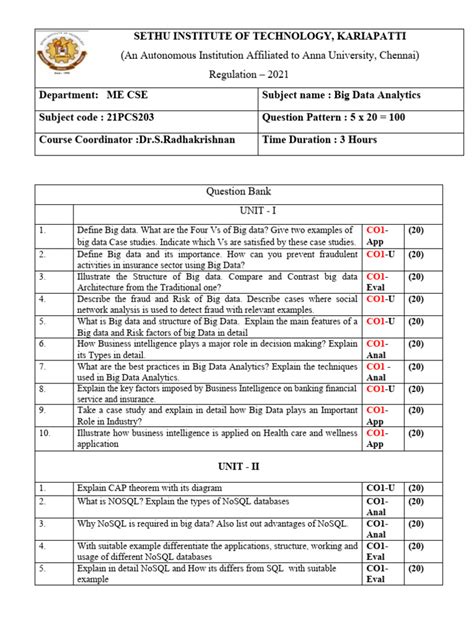 21pcs203 Big Data Analytics Download Free Pdf Map Reduce Apache Hadoop