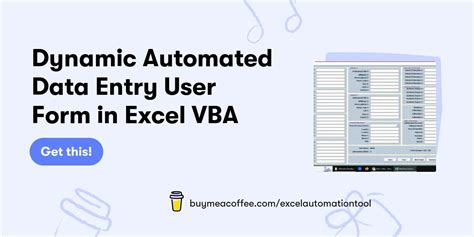 Dynamic Automated Data Entry User Form In Excel Vba Buymeacoffee