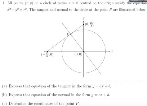 Solved All Points X Y On A Circle Of Radius R Chegg