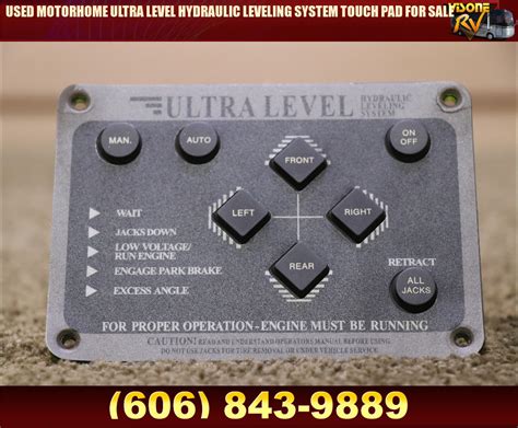 Rv Components Used Motorhome Ultra Level Hydraulic Leveling System Touch Pad For Sale Leveling