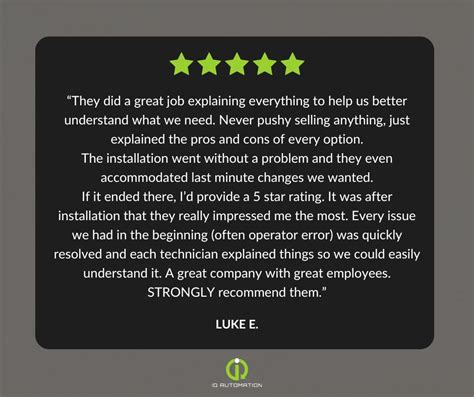 Iq Automation Llc On Linkedin Iqautomation Brookfield Testimonial Greatreview Thankyou…