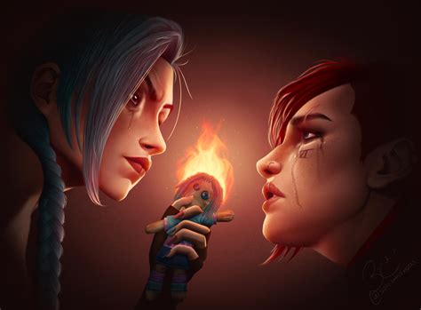 Vi And Jinx Arcane By Supermanworks On Deviantart