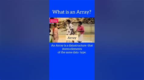 What Is An Array Youtube