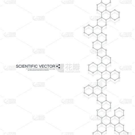Dna和神经元的结构分子。原子结构。化合物素材 花瓣网