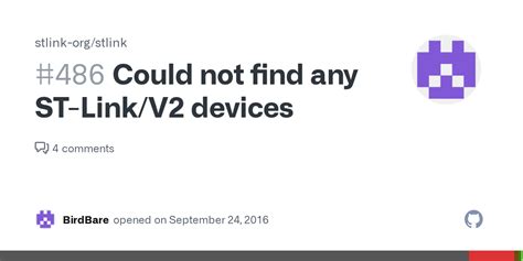could not find any st link v2 devices · issue 486 · stlink org stlink