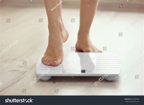 Female Leg Stepping On Floor Scales Stock Photo 461066953 Shutterstock