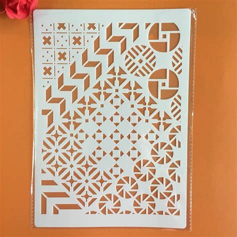 Diy 벽화 스크랩북 스텐실 색칠 엠보싱 앨범 장식 종이 카드 템플릿 아트 케이크 스텐실 A4 29x21cm 수정 용품