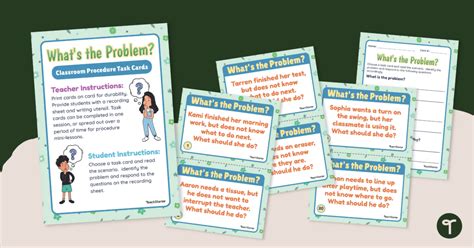 Whats The Problem Classroom Rules Task Cards Teach Starter