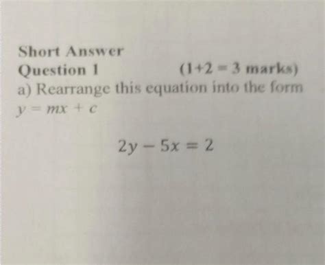Anyone Know How To Rearrange This Equation Into This Form Rmaths