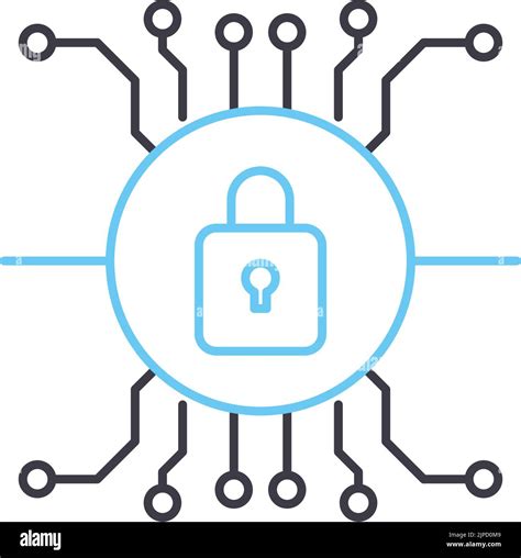 Protection System Line Icon Outline Symbol Vector Illustration