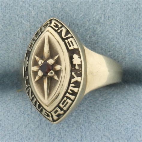 Vintage Queens University Class Ring In 10k Yellow Gold Property Room