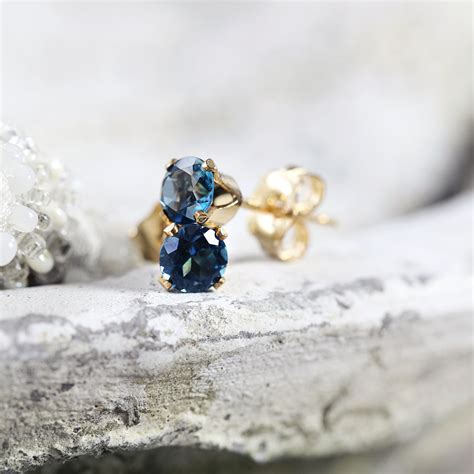London Blue Topaz Earrings November Birthstone Earrings