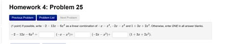 Solved Homework 4 Problem 25 Previous Problem Problem List