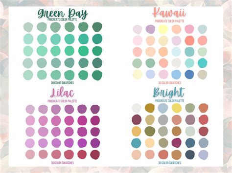 Full Shop Procreate Color Palette Bundle Procreate Color Palette Color Swatches Procreate