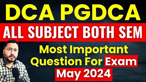 📚dca Pgdca All Subject Imp Questions Dca Pgdca Computer Youtube
