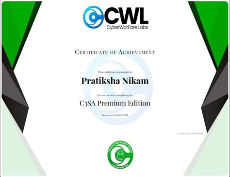 Pratiksha Nikam On Linkedin Cybersecurity Cyberwarefarelabs Learning
