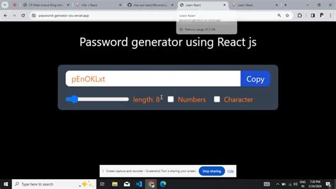 reactjs fullstackdeveloper passwaordgenerator ankush kumar