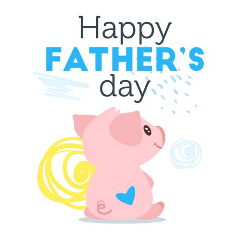 20 Happy Fathers Day Pig Stock Illustrations Royalty Free Vector